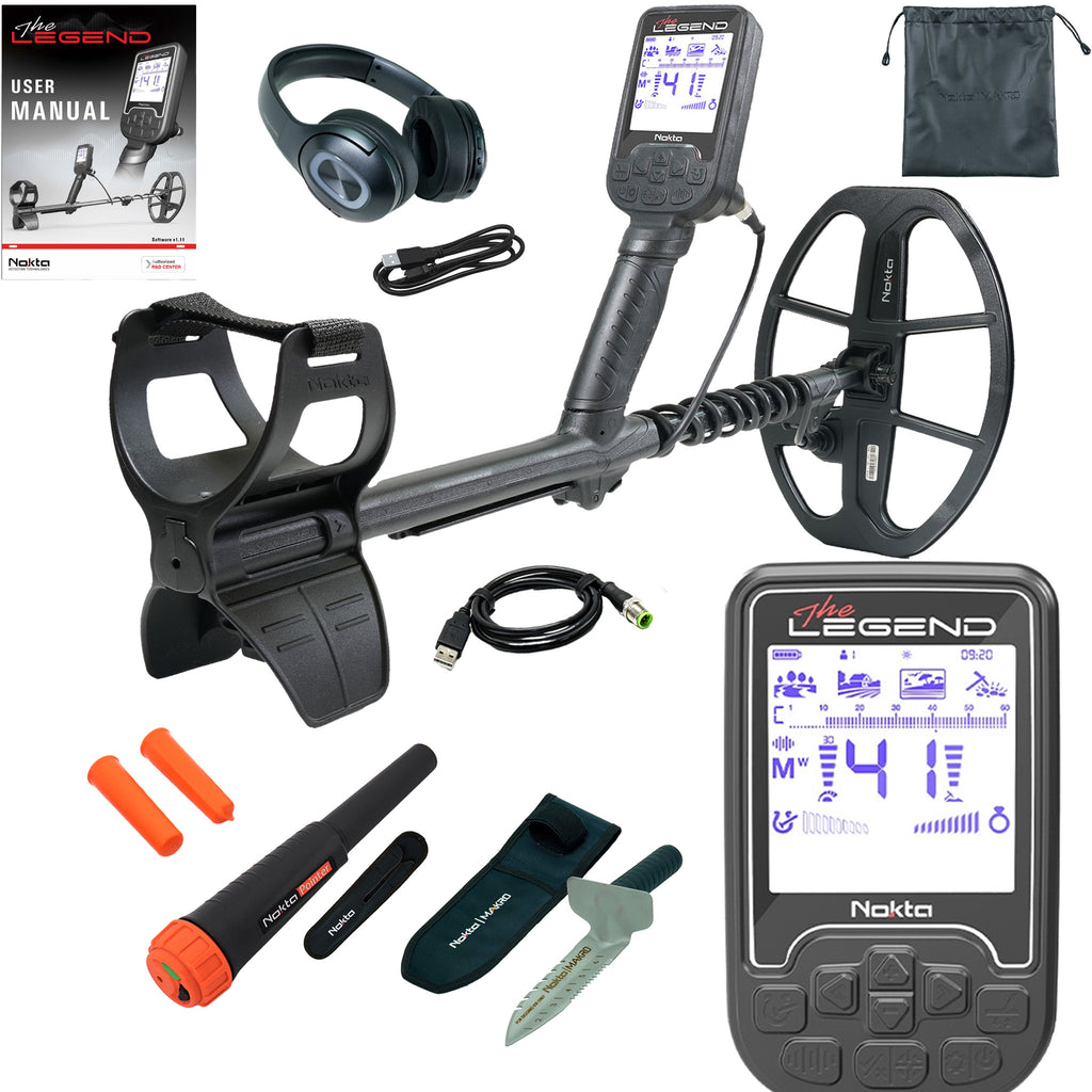 Nokta The Legend WHP Metal Detector w/ Wireless Headphones and LG30 12– Serious Detecting