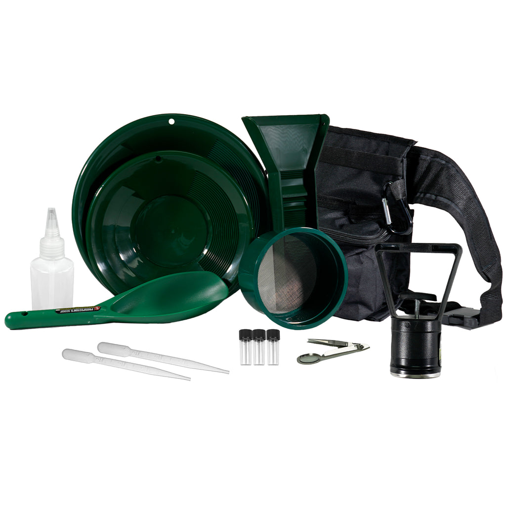 TerraX 14-Piece Gold Prospecting Kit with Pocket Sluice Box – Serious ...